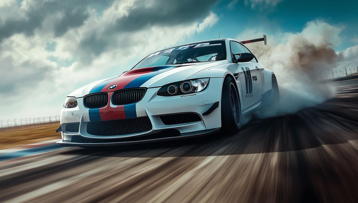 BMW M3 E92 Race Car Oil Painting Print, BMW Wall Art, Automotive Boys ...