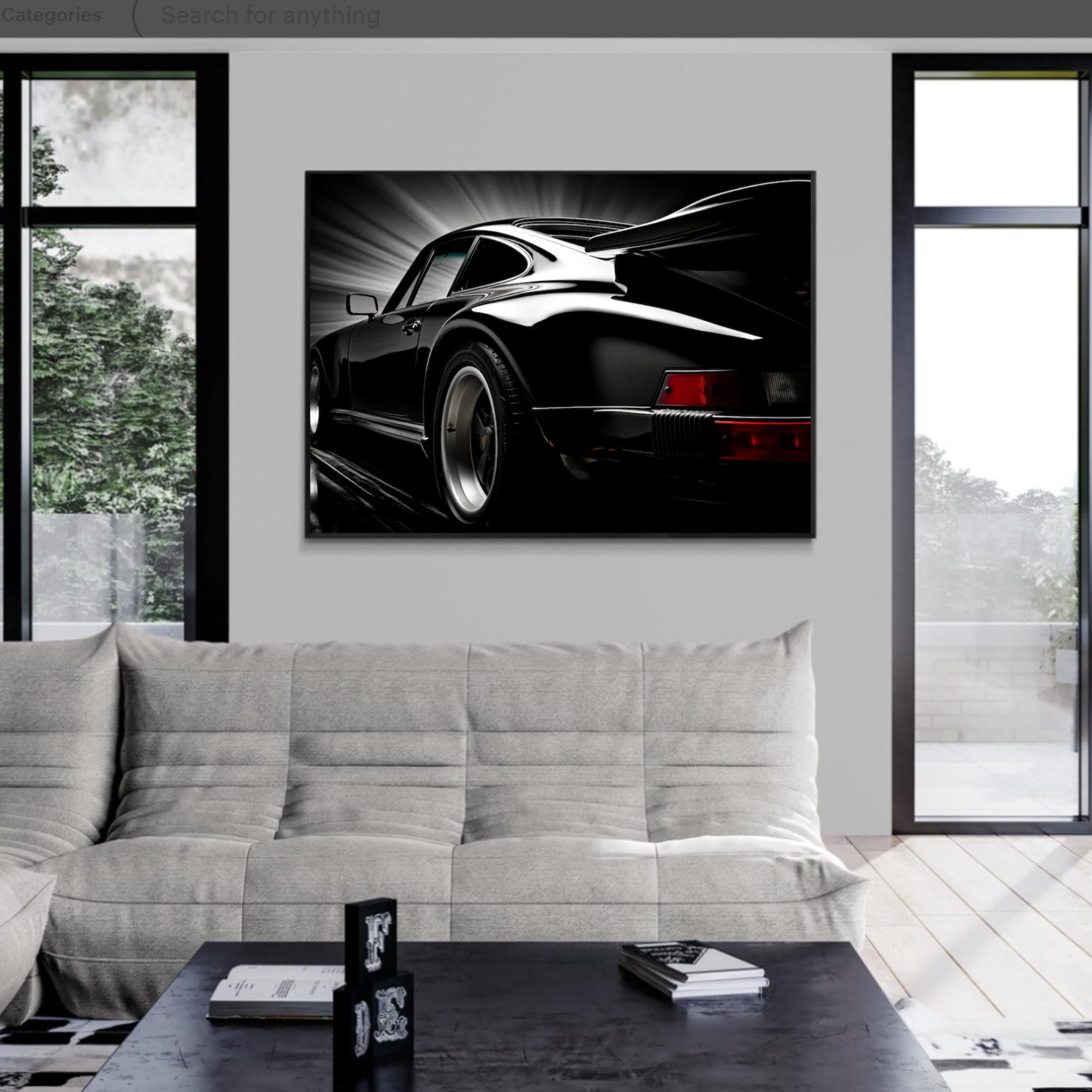 1975 Porsche 911 Turbo Wall Art, Minimalistic Porsche 911 Printable ...