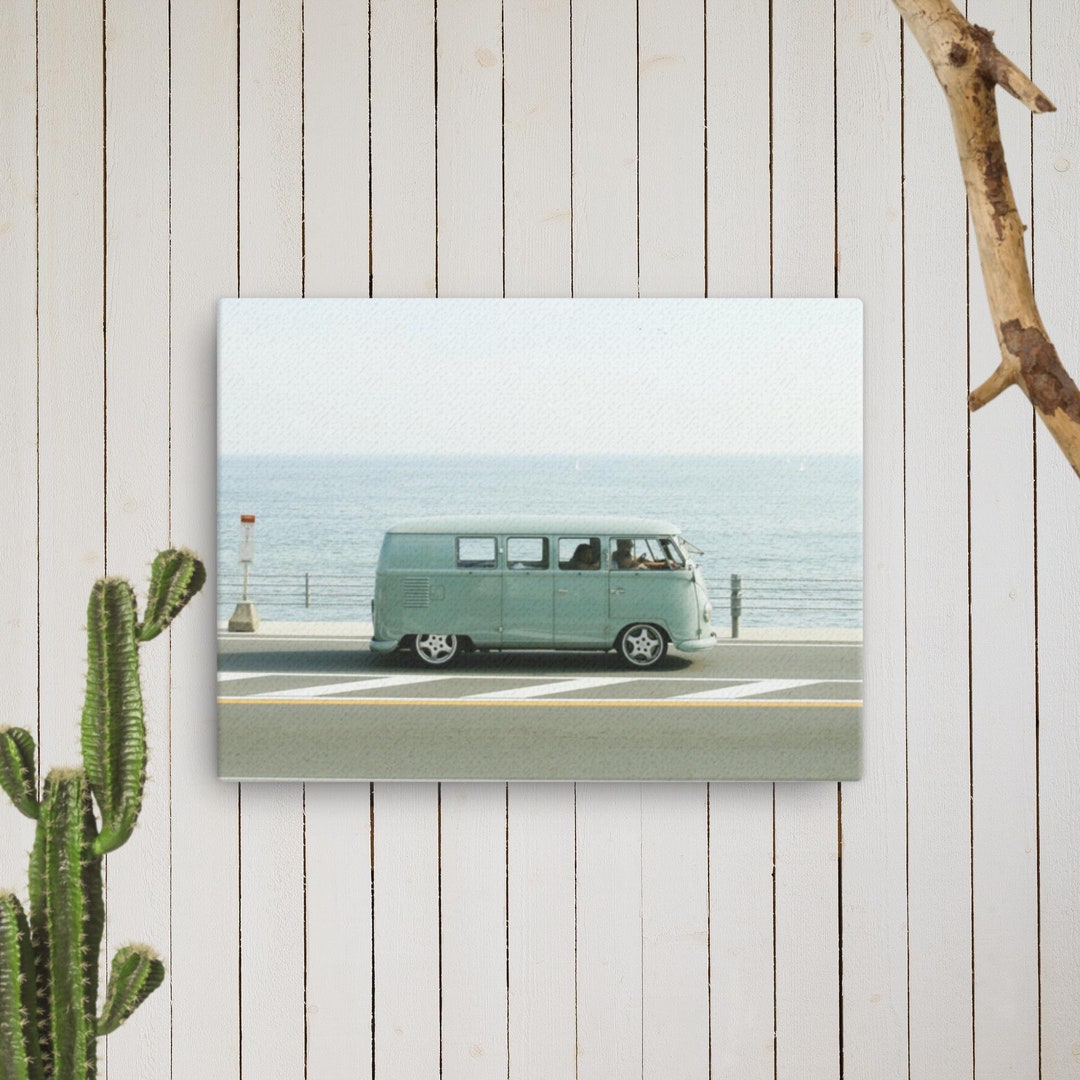 Canvas Beach Bus Canvas Travel Art Home Decor Bus Travel Canvas Poster ...