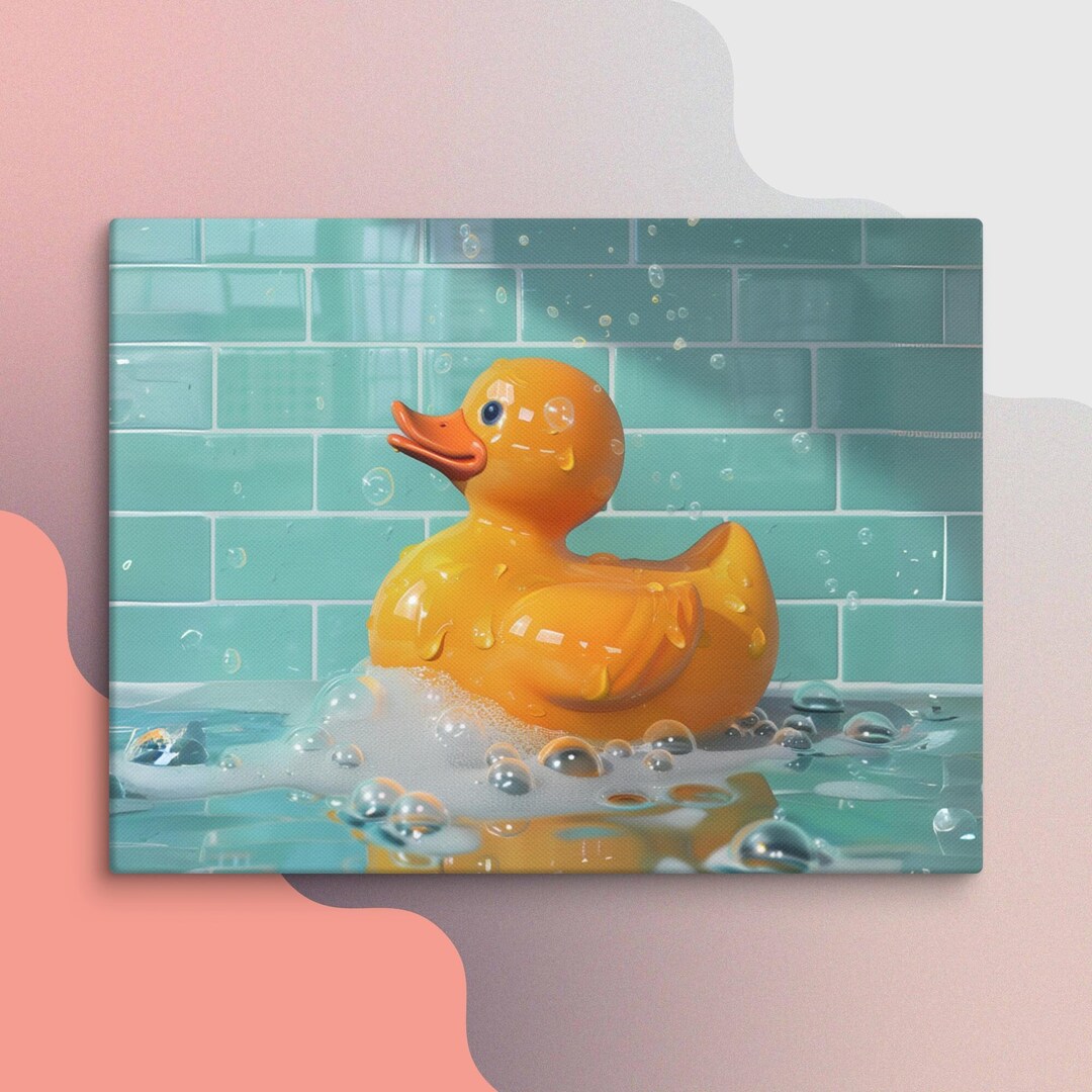 Squeaking Duck Canvas Picture Canvas Wall Art Children's Room ...