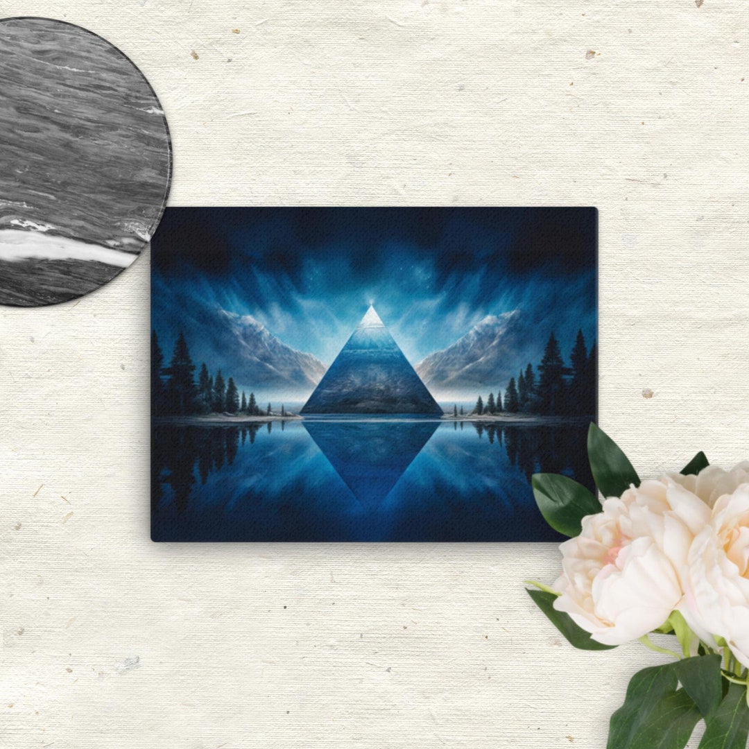 Canvas Pyramid Mystical Ai Art Artificial Intelligence Canvas Art ...