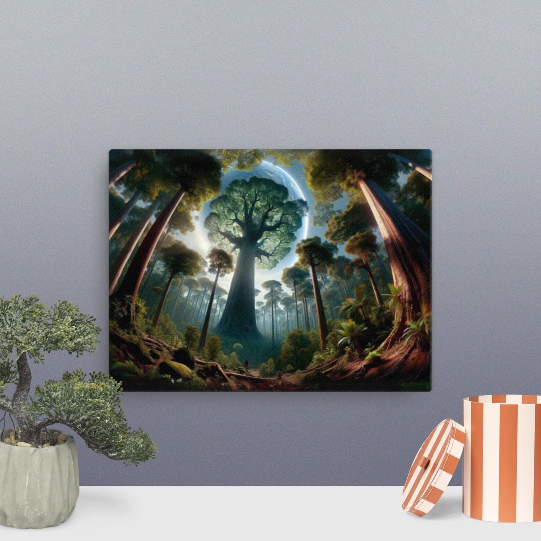 Canvas Exoplanet Forest Trees Artwork Fantasy Ai Art Ai Generated - Etsy
