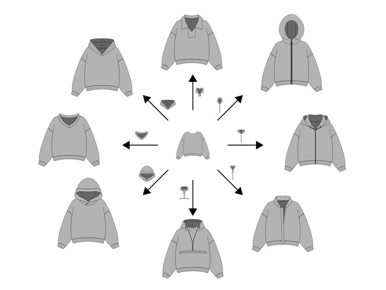 Mockup Pack Streetwear 500+ Mockup Attachments Flat Sketch Vector ...