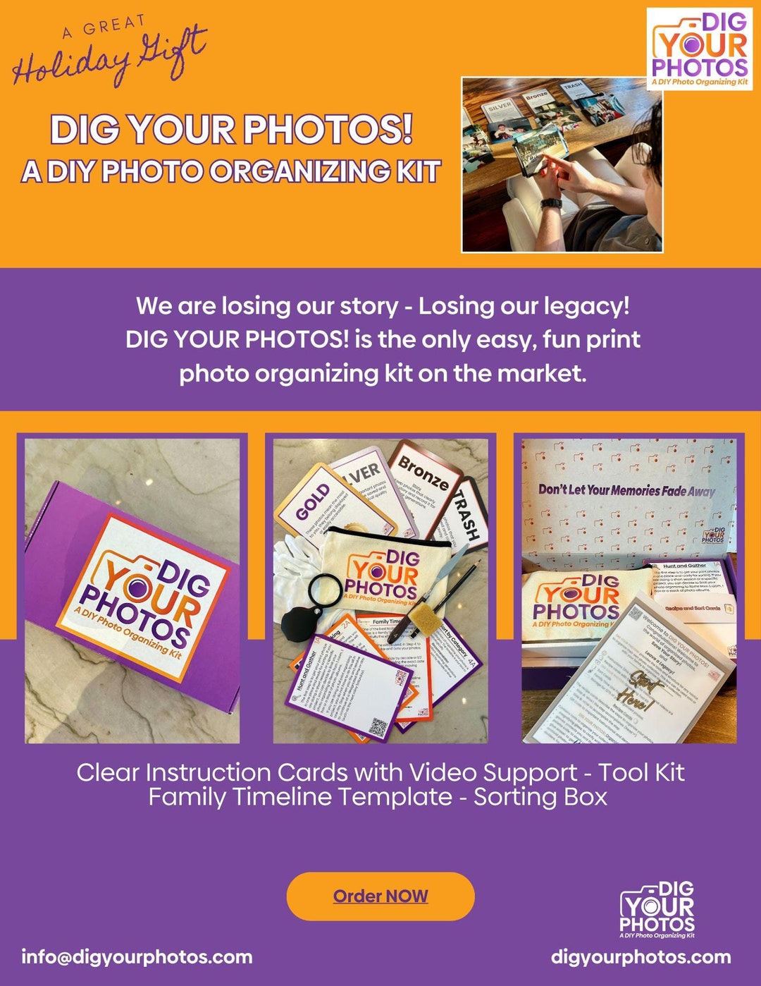 DIG YOUR Photos A DIY Photo Organizing Kit Complete Tools & Step-by ...