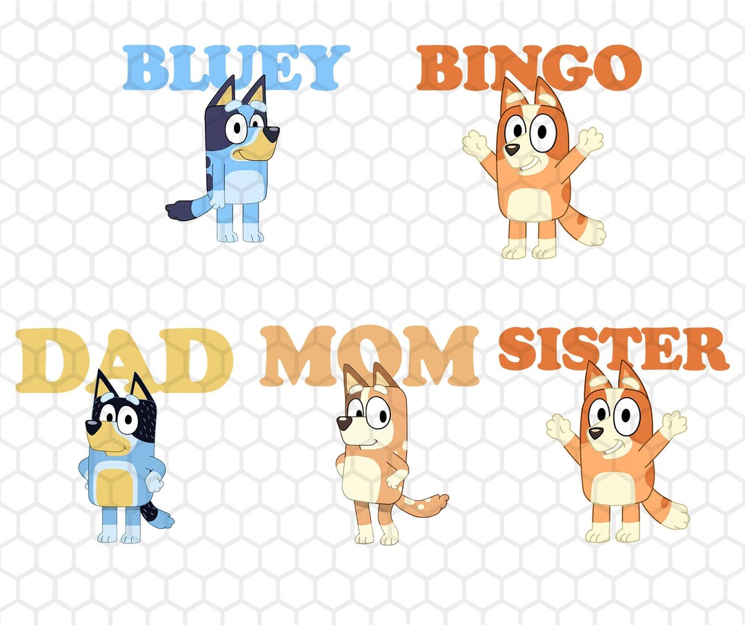 Bluey Bingo Family Bundle Png, Bluey Png, Bluey Birthday Png, Bingo Png ...