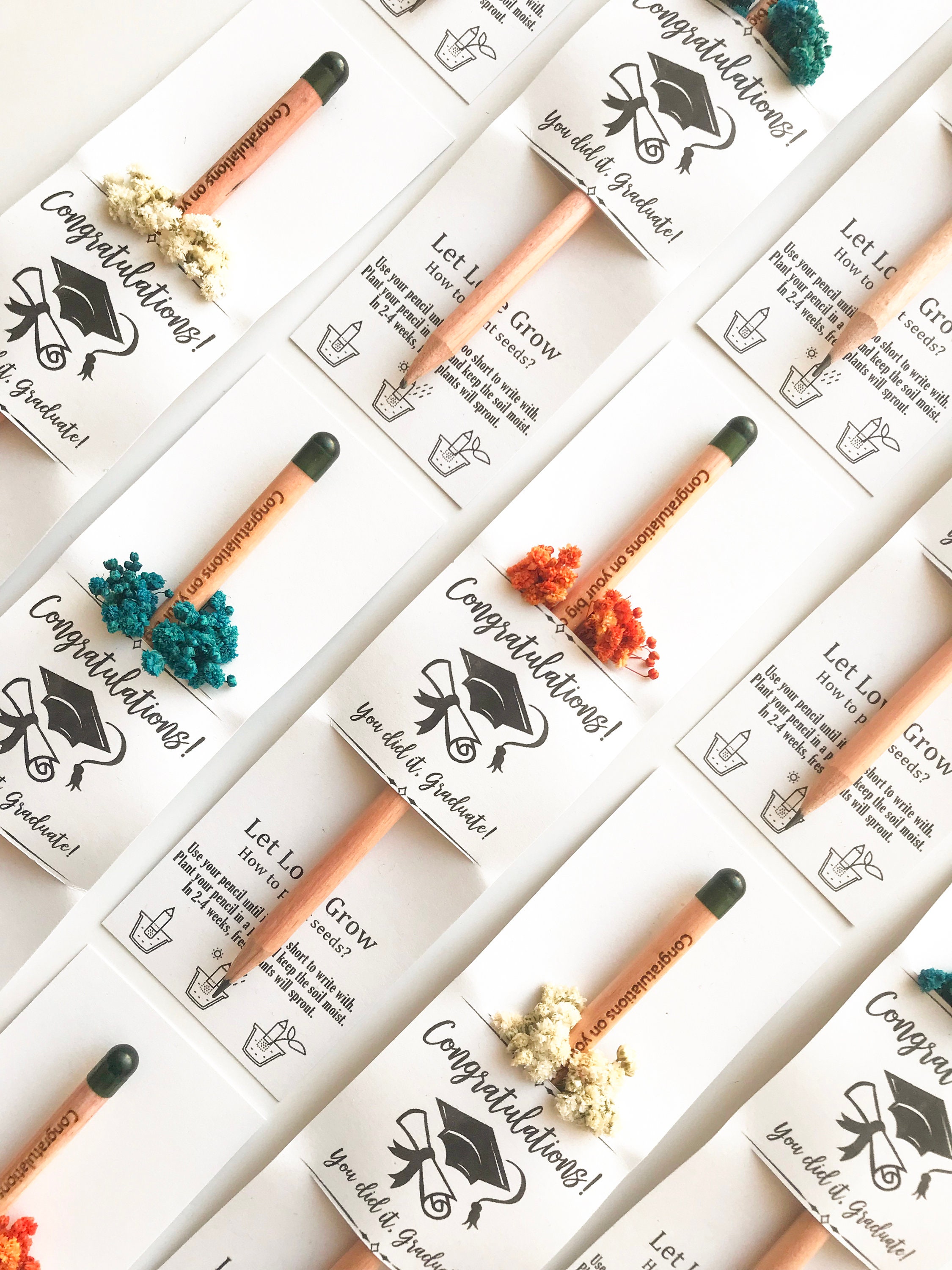 Graduation Celebration Favors, Graduation Memorial Seed Pencil Favor ...