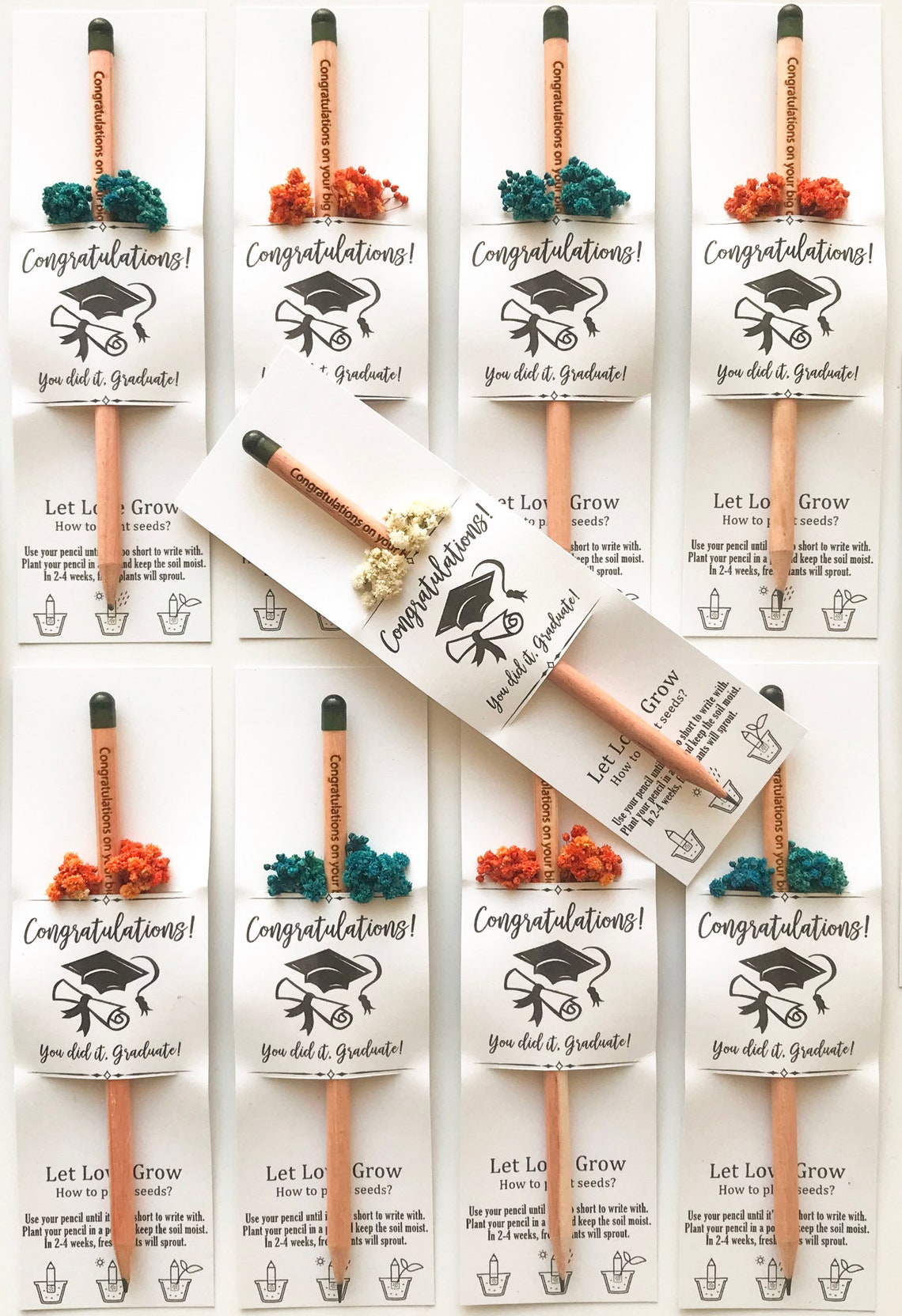 Graduation Celebration Favors, Graduation Memorial Seed Pencil Favor ...
