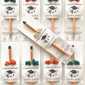 Graduation Celebration Favors, Graduation Memorial Seed Pencil Favor ...