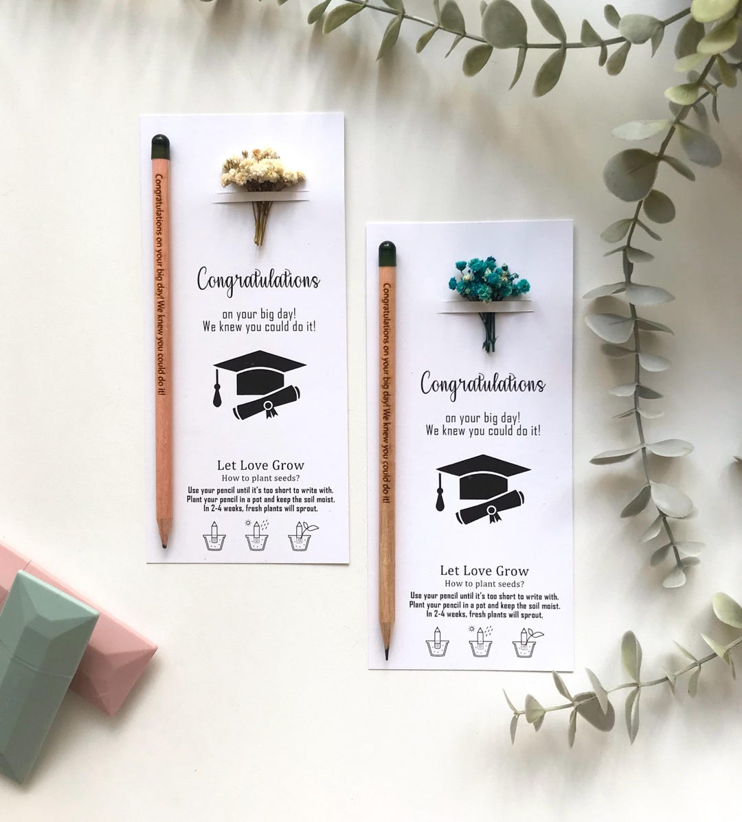 Graduation Pencil Favors, Graduation Keepsake Gifts, Recyclable ...