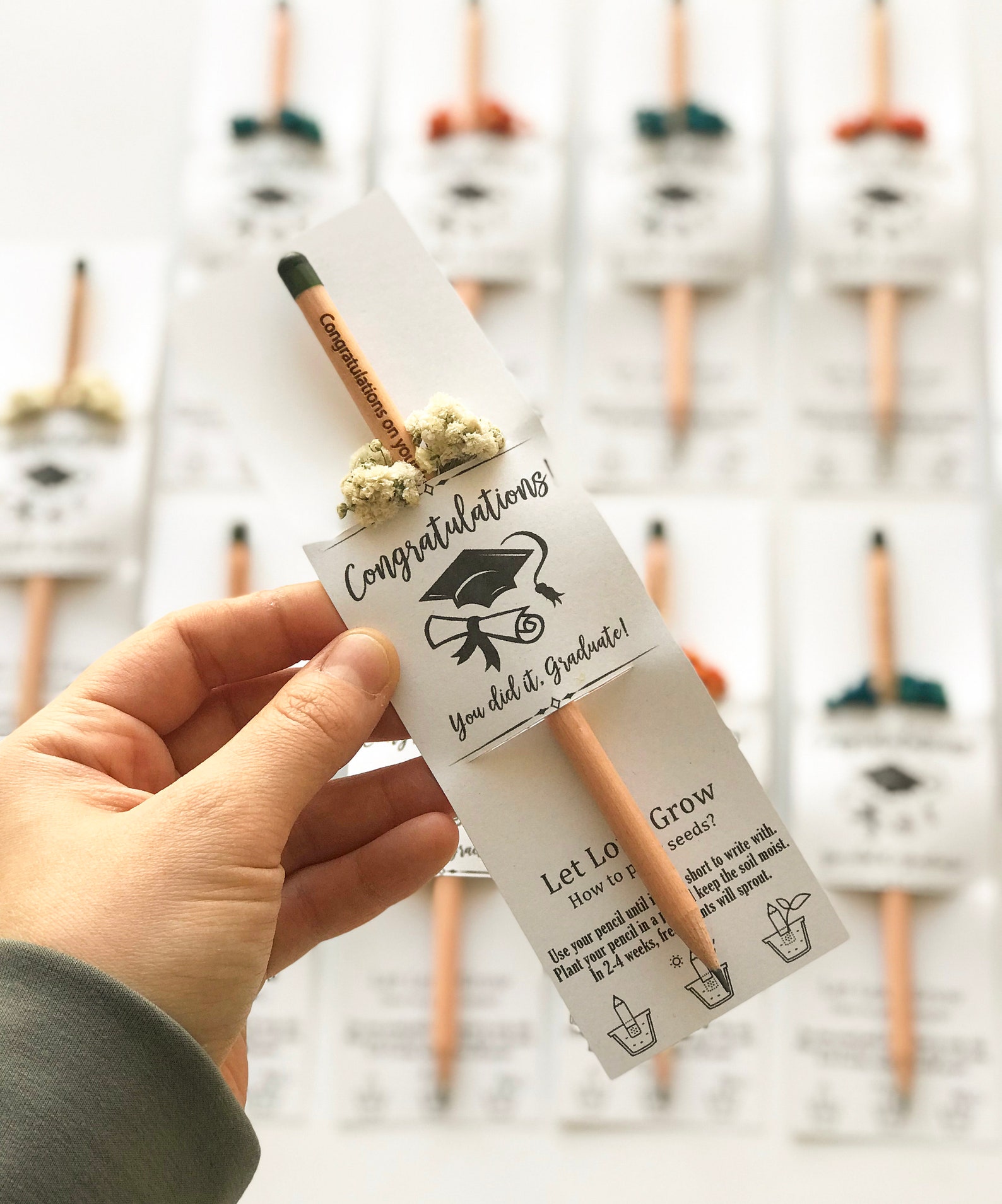 Graduation Celebration Favors, Graduation Memorial Seed Pencil Favor ...