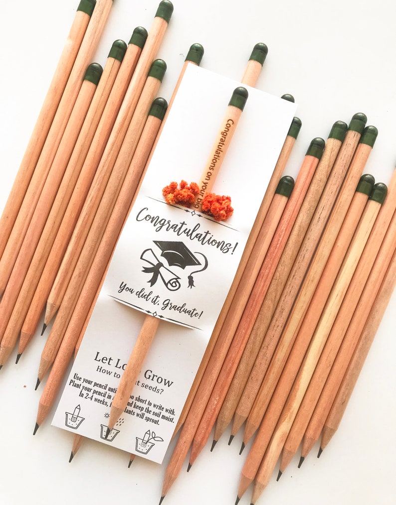 Graduation Celebration Favors, Graduation Memorial Seed Pencil Favor ...