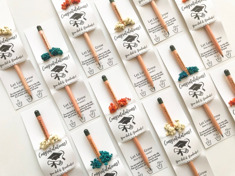 Graduation Celebration Favors, Graduation Memorial Seed Pencil Favor ...