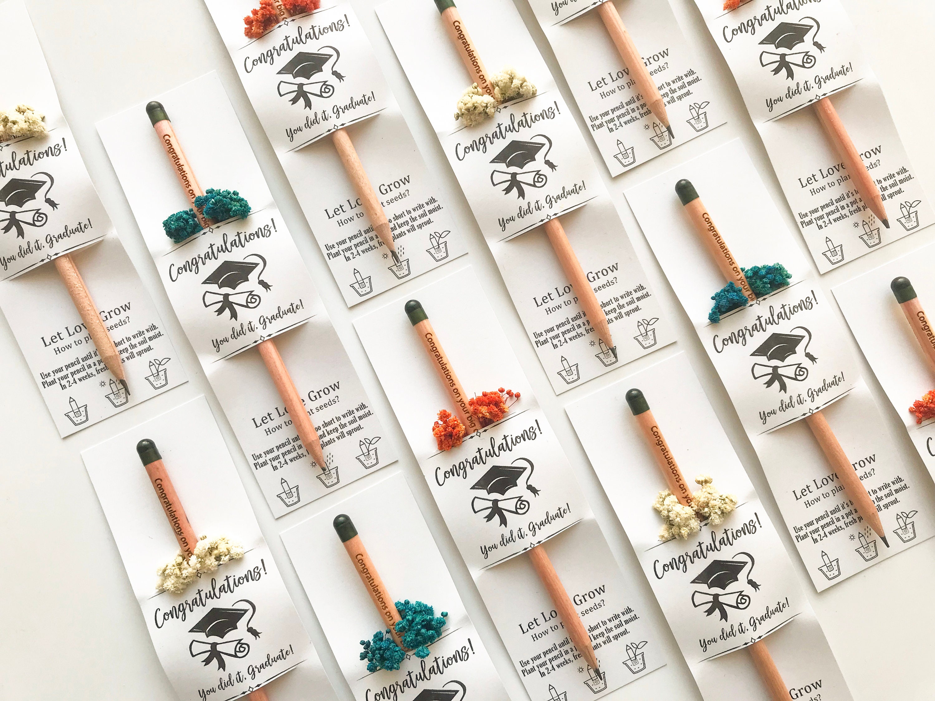 Graduation Celebration Favors, Graduation Memorial Seed Pencil Favor ...