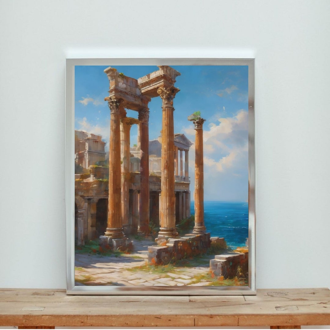 Roman Ruins Painting | Roman Empire Wall Art | Ancient Rome | Classic ...