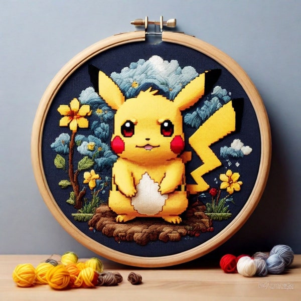 Anime Cross Stitch Kit - Etsy
