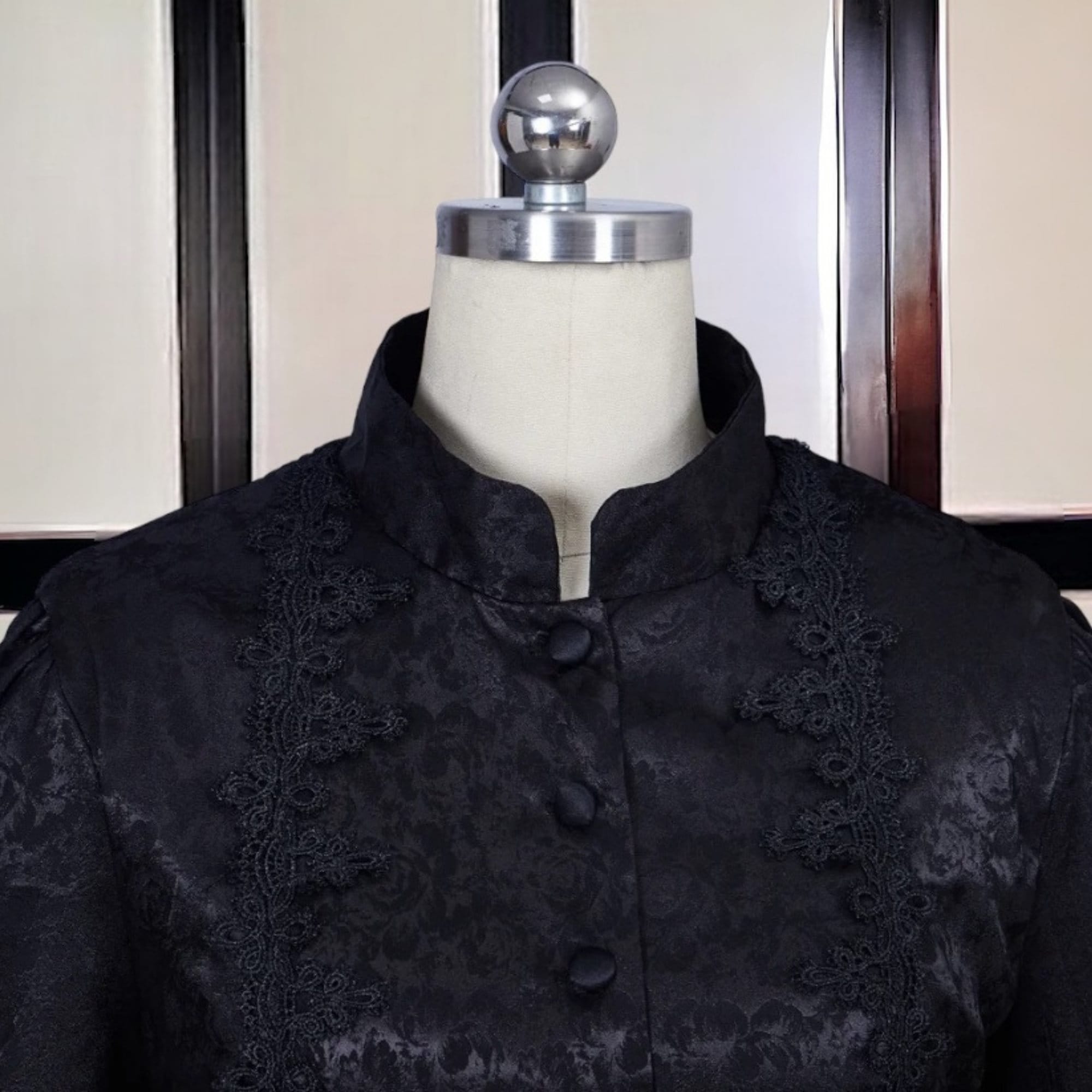 Black Victorian Mourning Gown, Gothic Victorian Funeral Attire, Black ...