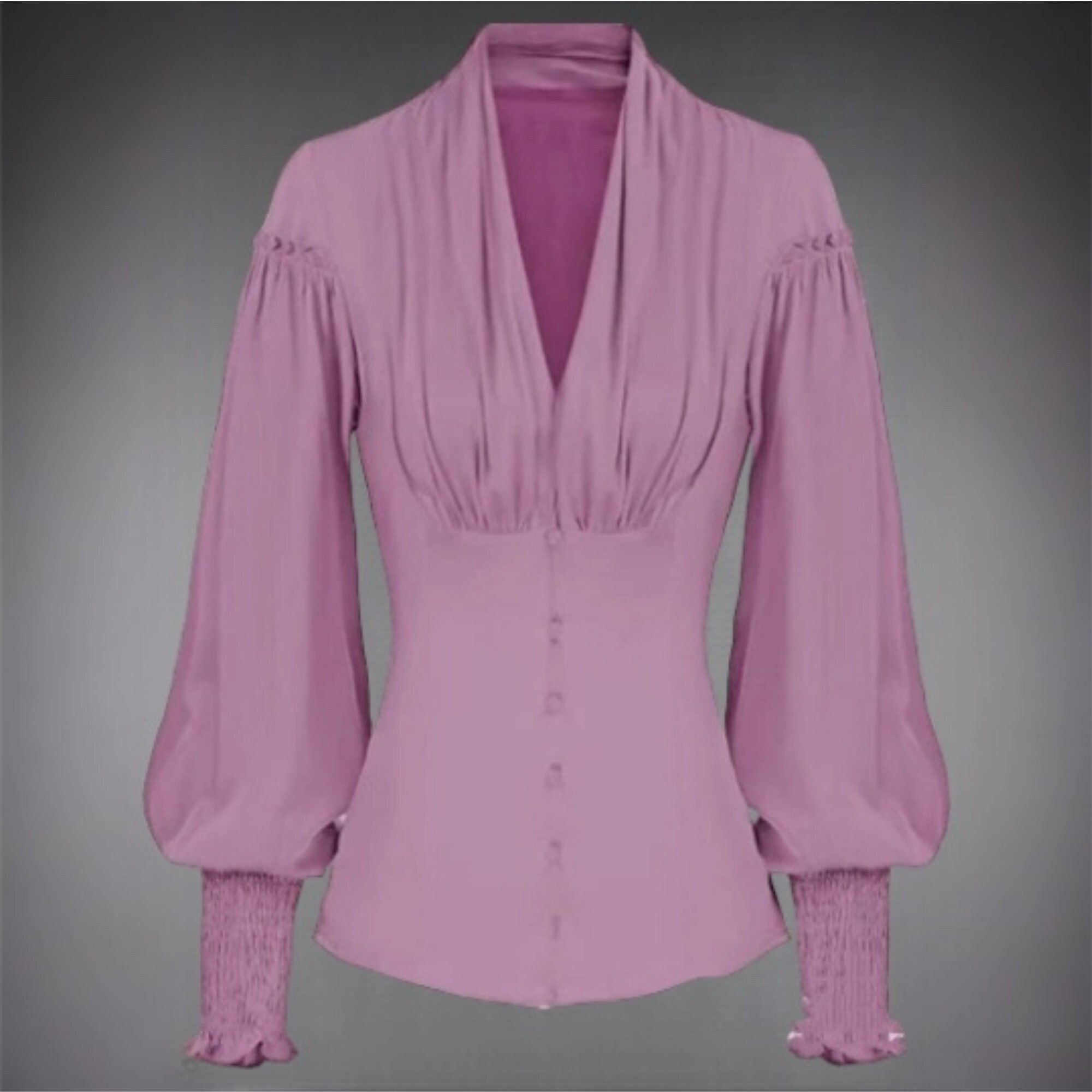 Women's Gothic Victorian Blouse, Long Sleeve Victorian Top, Victorian ...