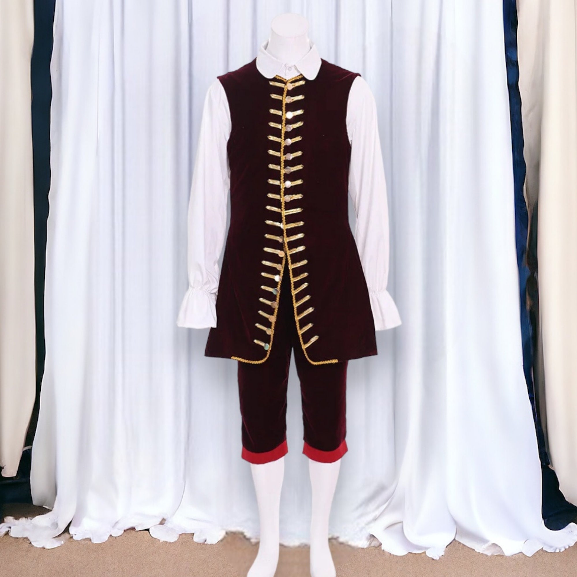 Men's Baroque Period Aristocrat Costume, Renaissance Era Cosplay ...