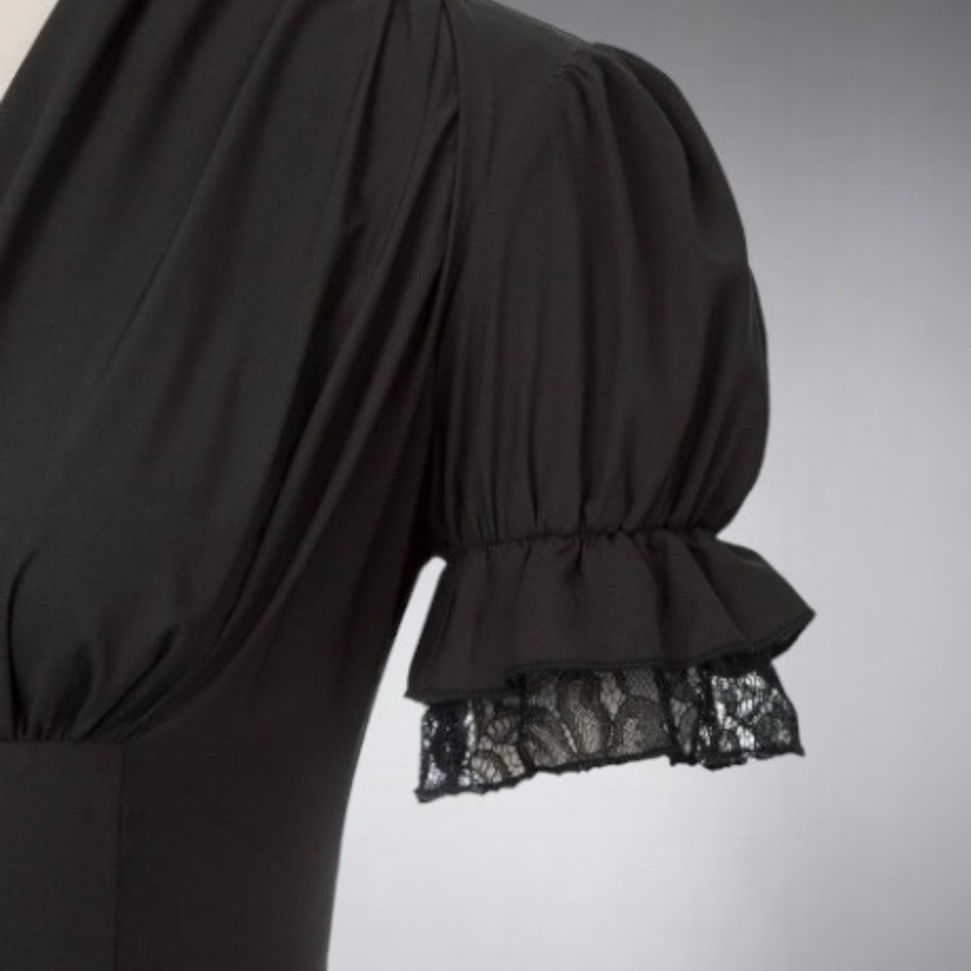 Victorian Style Ruffle Blouse, Gothic Short Sleeve Button up Shirt ...