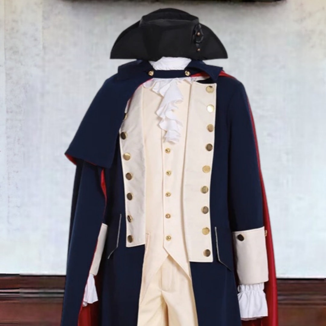 American Revolutionary War Uniform, George Washington Colonial Costume ...
