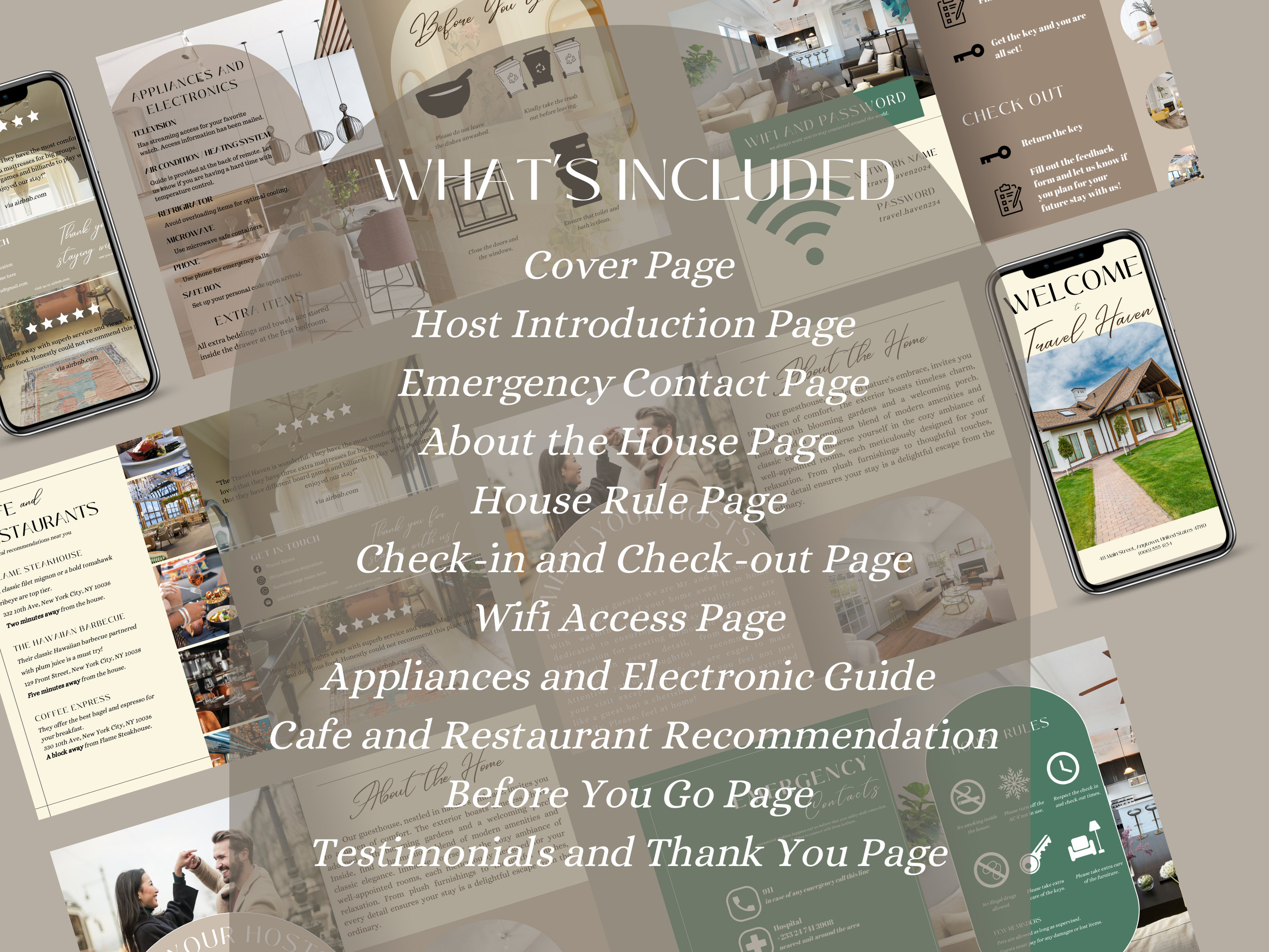 Airbnb Welcome Book Template Canva Guest Book Template Canva Airbnb ...