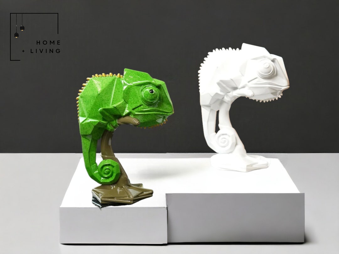 Chameleon Resin Statue Nordic Origami Art Decoration Nordic Home Decor ...