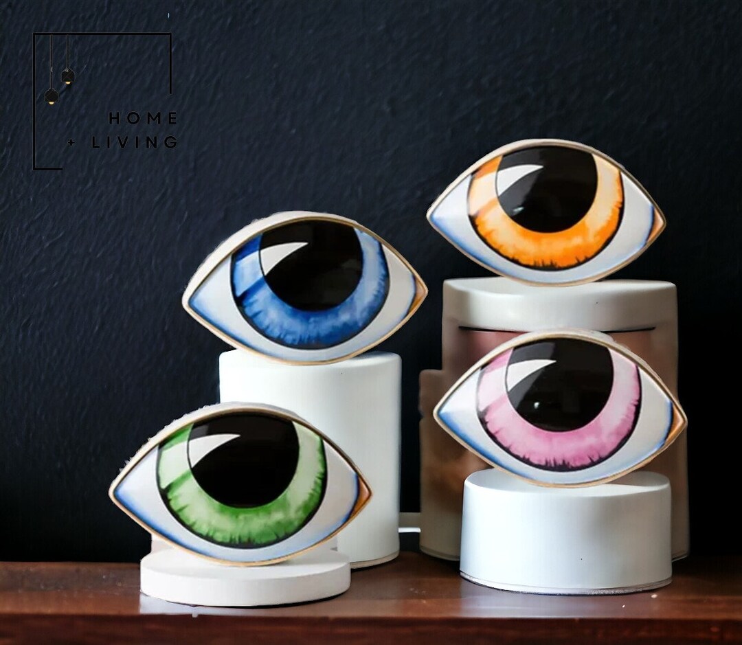 Evil Eye Figurine Ceramic Enamel Devil Eye Statue Abstract Figurine for ...