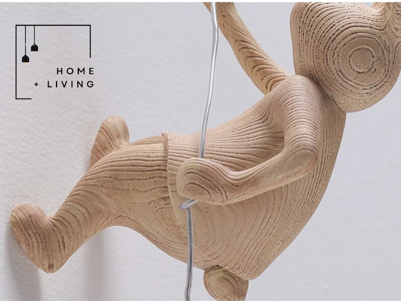 Nordic Rabbit Climbing Figurine Wall Hanging Art Sculpture Creative ...