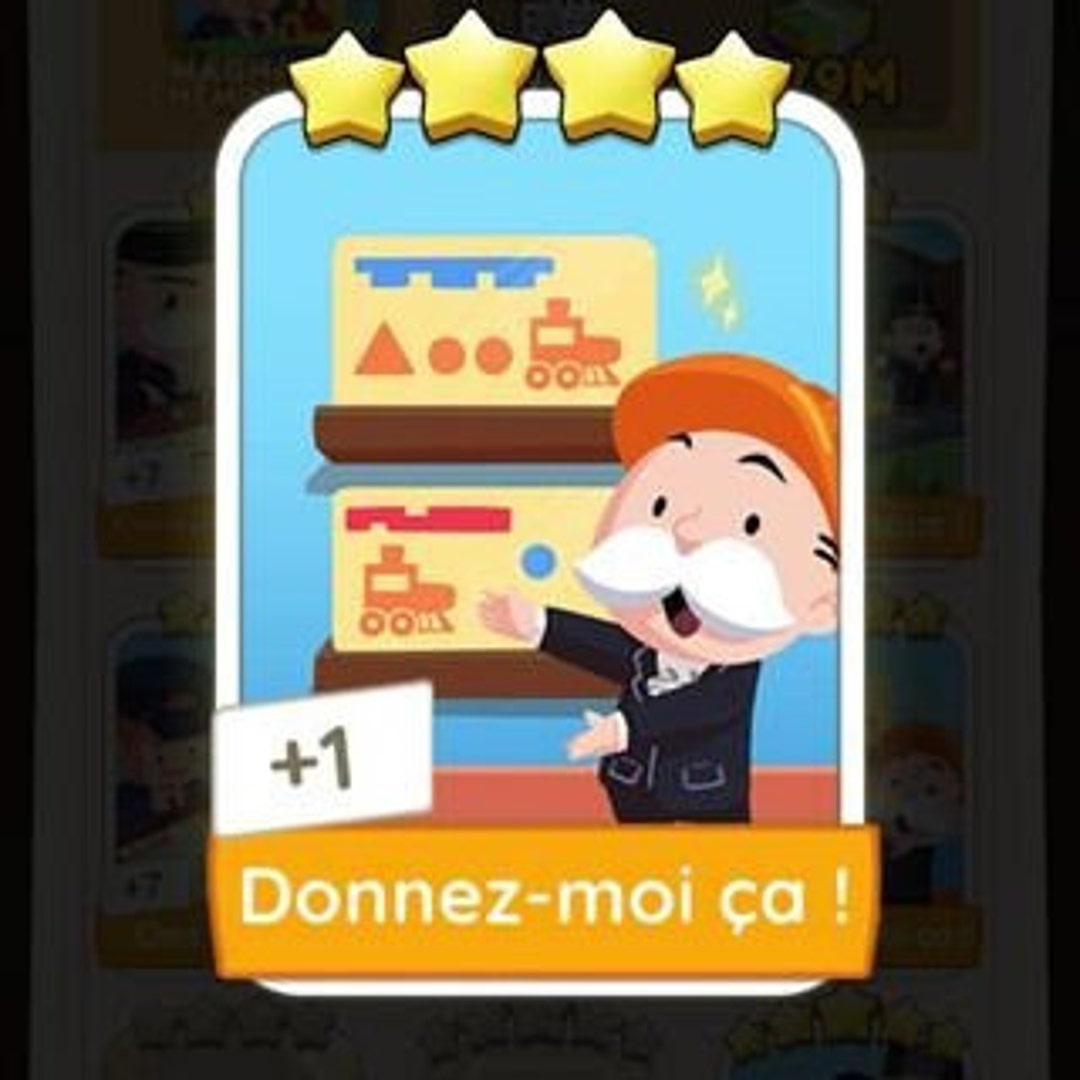 Monopoly Go Card 4 Stars Give Me That GIMME - Etsy