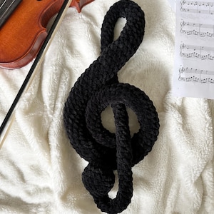 Crochet Treble Clef Pillow PDF Pattern | Crochet Treble Clef ...