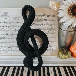 Crochet Treble Clef Pillow PDF Pattern | Crochet Treble Clef ...