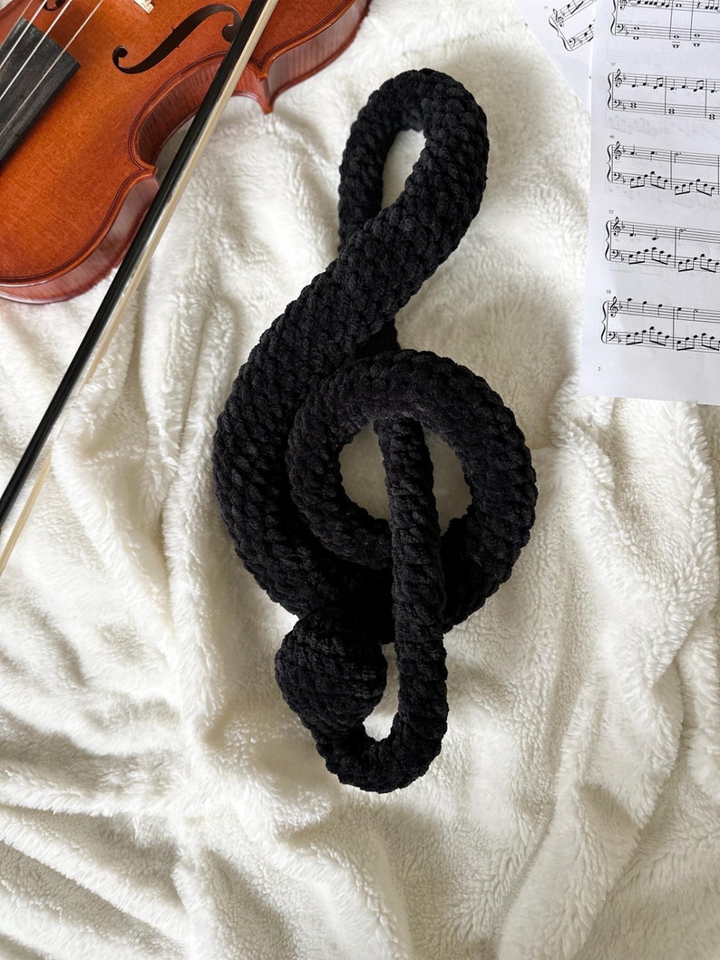 Crochet Treble Clef Pillow Pattern: Music Lover Gift (PDF Pattern) - Etsy
