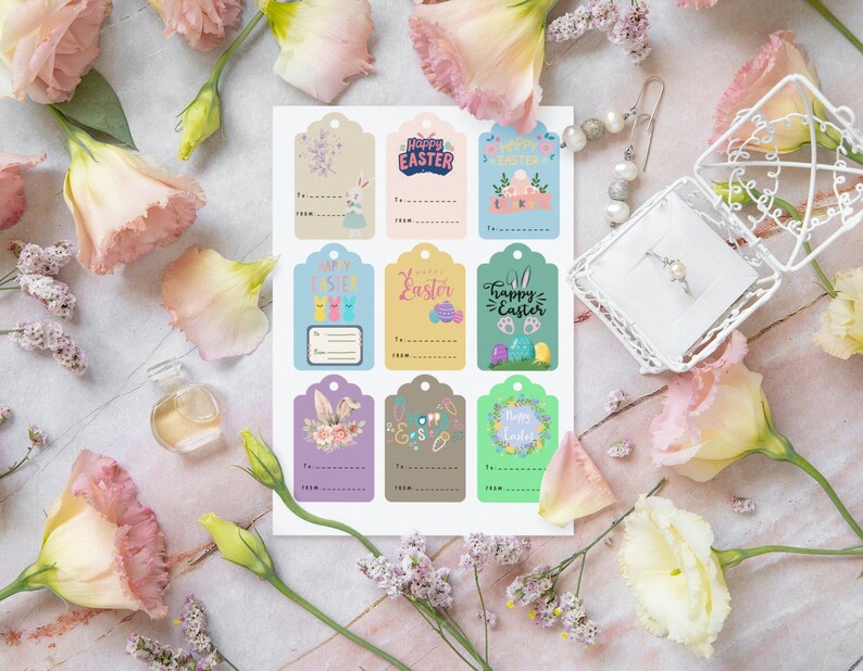 Printable Easter Bunny Gift Tag,easter Party Favor Treat Tag,easter ...