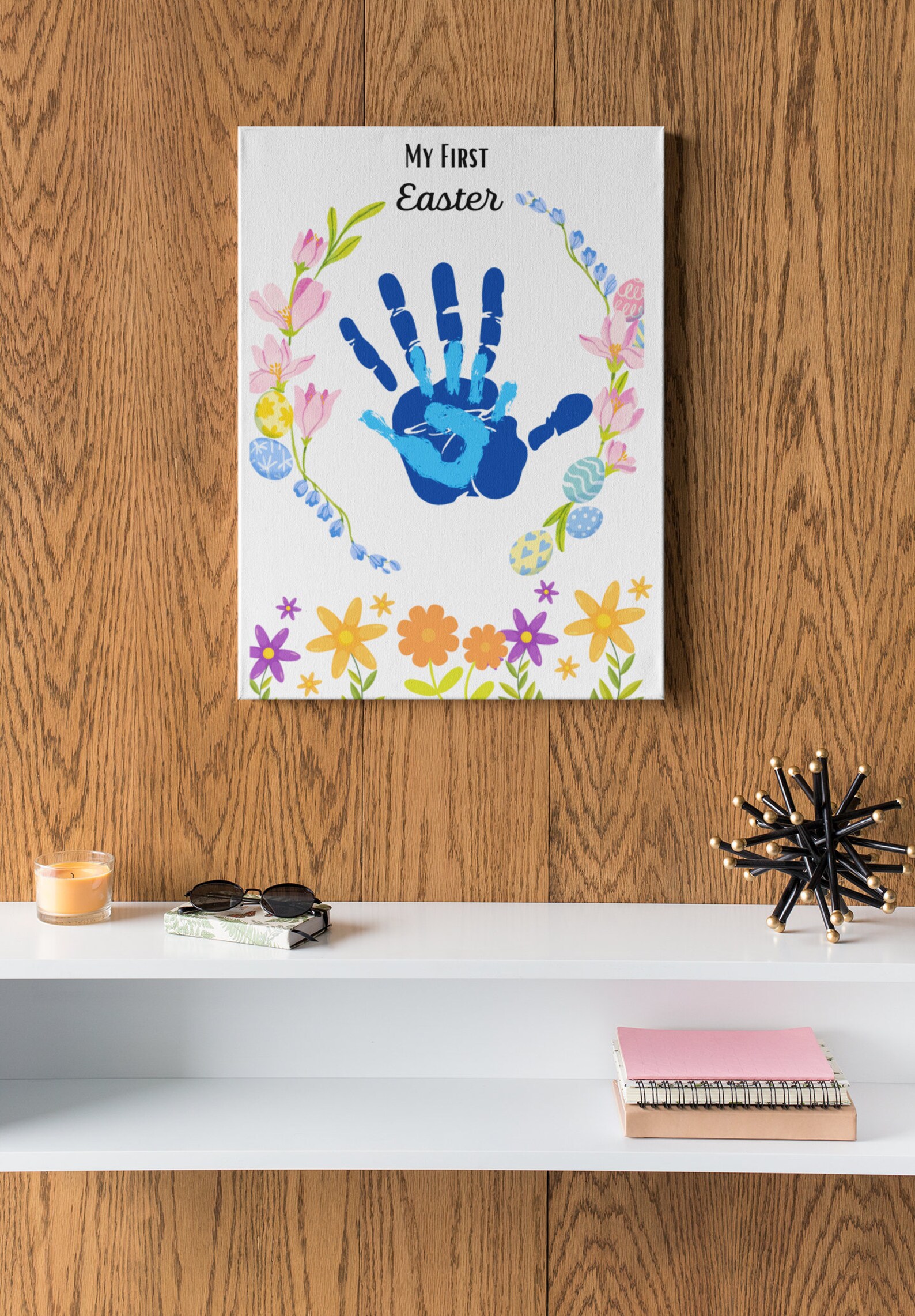 My First 1st Easter, Easter HANDPRINT ART, Activity Keepsake Gift Card ...