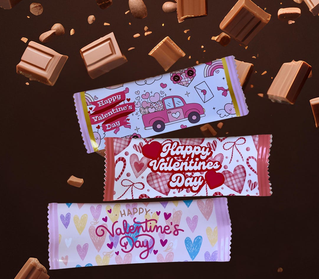 Valentine’s Day Chocolate Bar,chocolate Wrapper, Gift Chocolate ...