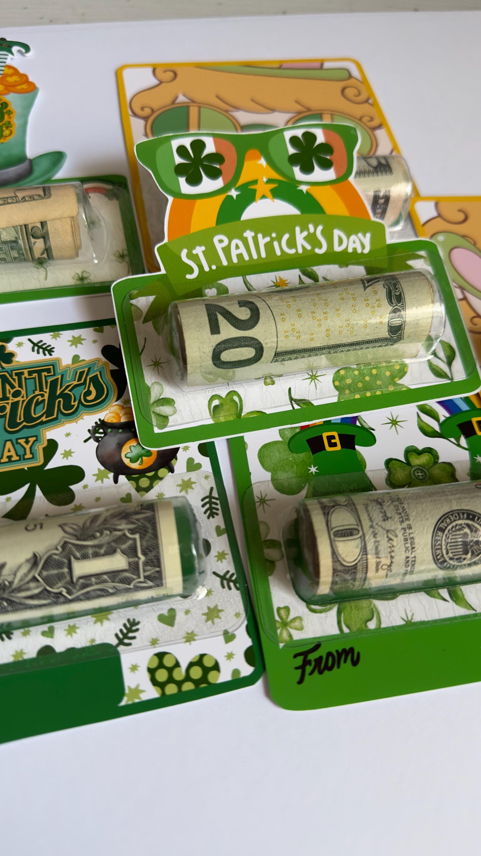 St. Patrick’s Day Printable Cash Gift Holder, DIY St. Patrick’s Day ...