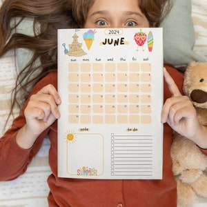 Calendar for Kids, Calendar 2024 Kids, Digital Calendar, Kids Calendar ...