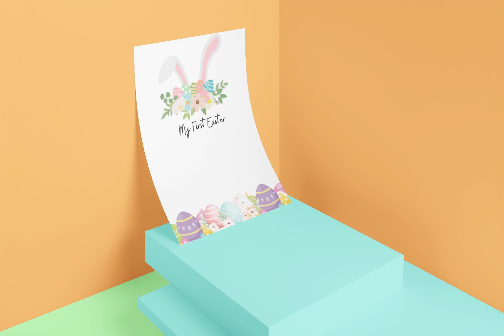 My First 1st Easter, Easter HANDPRINT ART, Activity Keepsake Gift Card ...