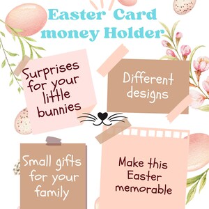 Easter Money Card Holder, Cute Bunny Cash Envelope, Perfect Easter ...
