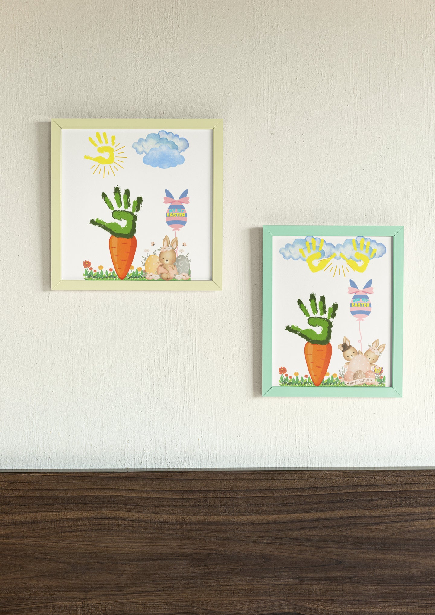 My First 1st Easter, Easter HANDPRINT ART, Activity Keepsake Gift Card ...