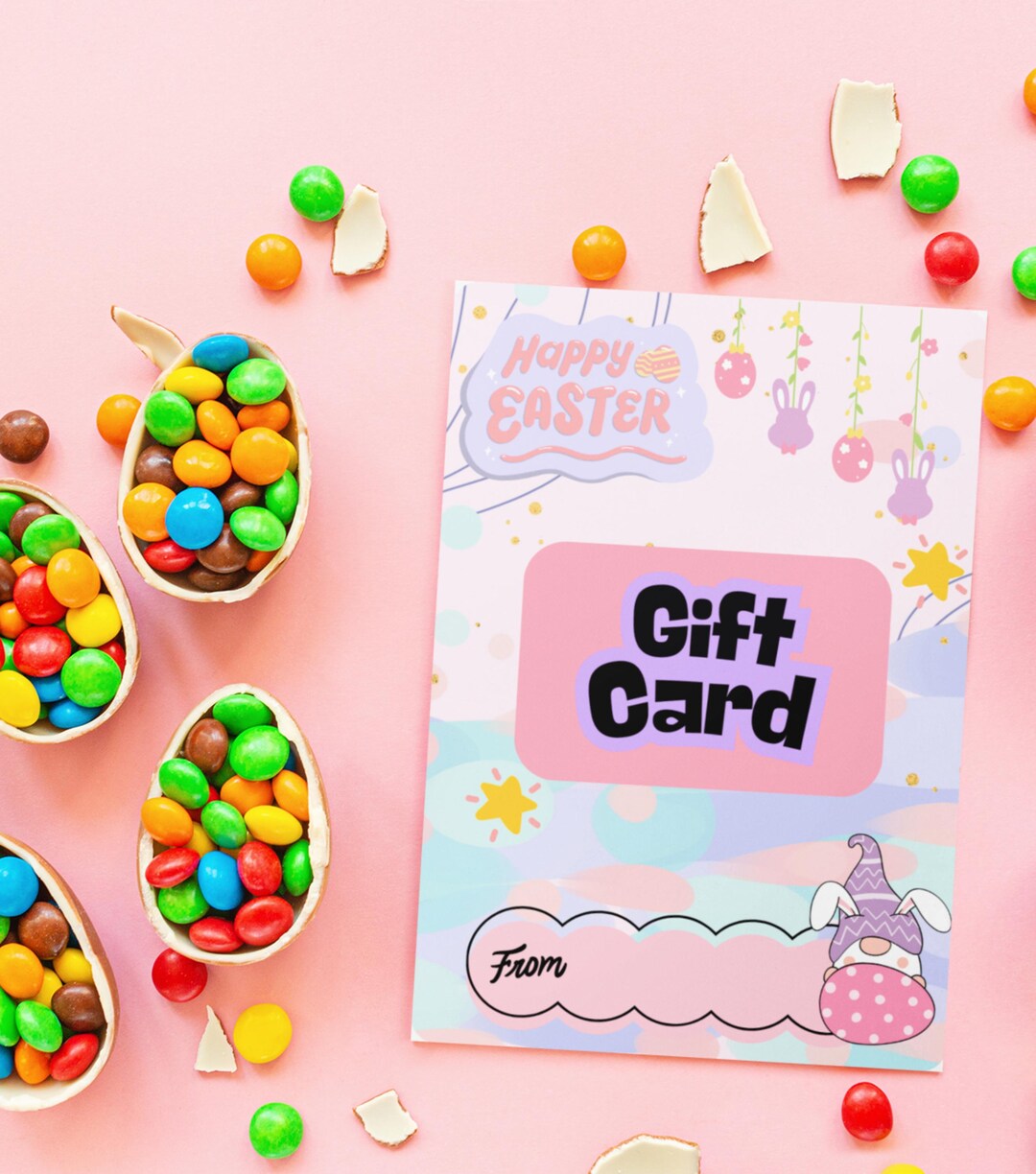 Adorable DIY Set of 6 Easter Bunny Gift Card Holders,easter Gift Card ...
