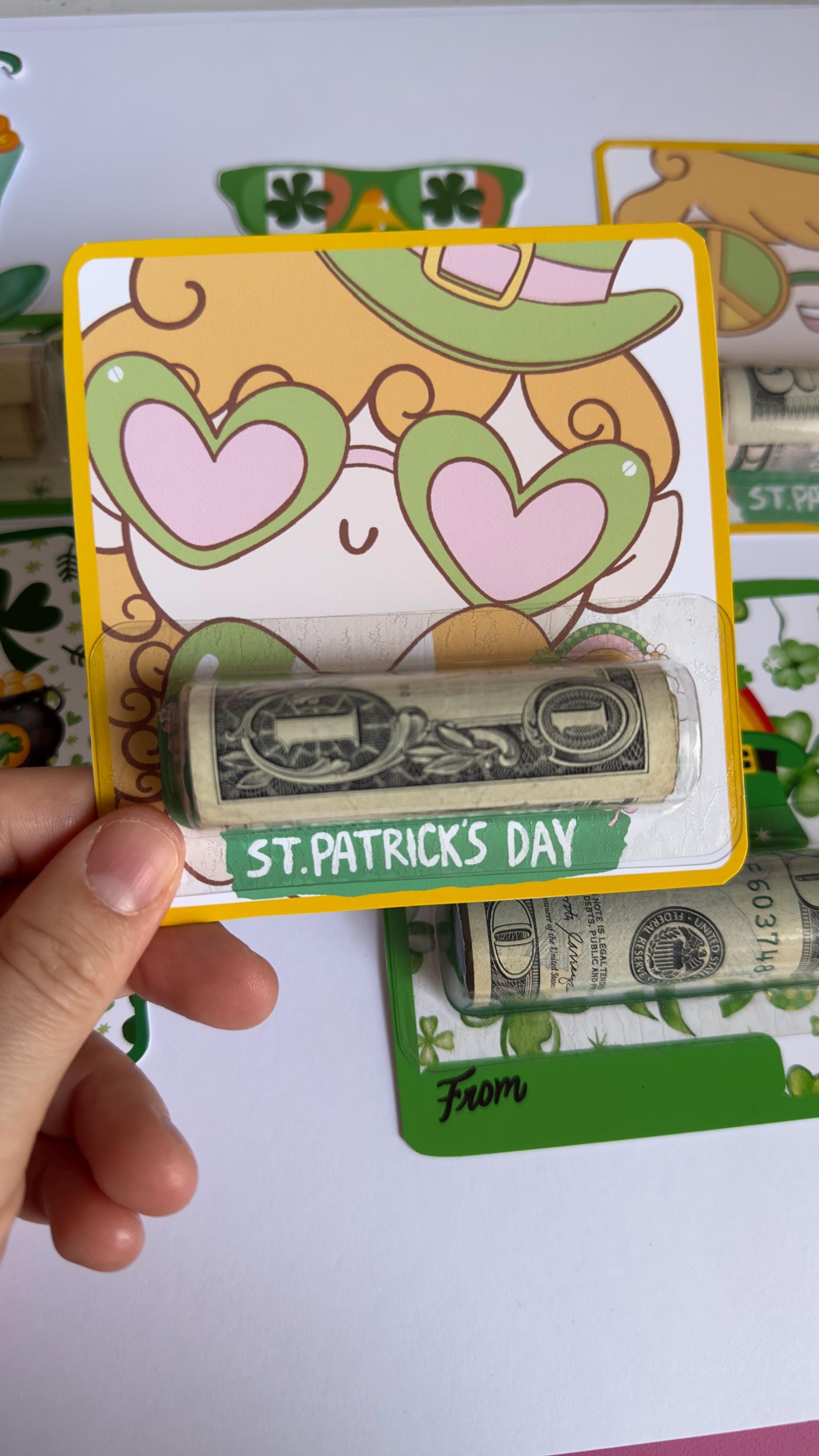 St. Patrick’s Day Printable Cash Gift Holder, DIY St. Patrick’s Day ...