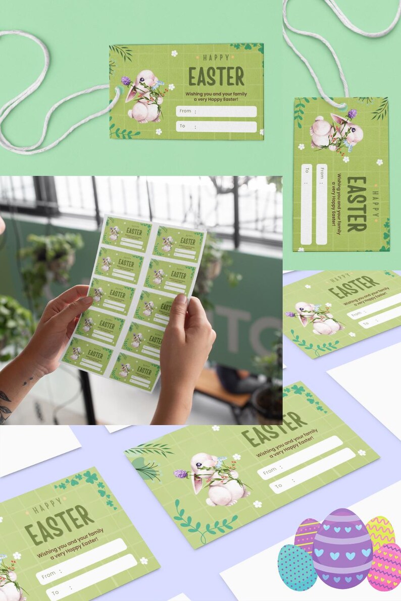 Happy Easter Gift Tags, School Easter, Classroom Gift Tag,printable ...