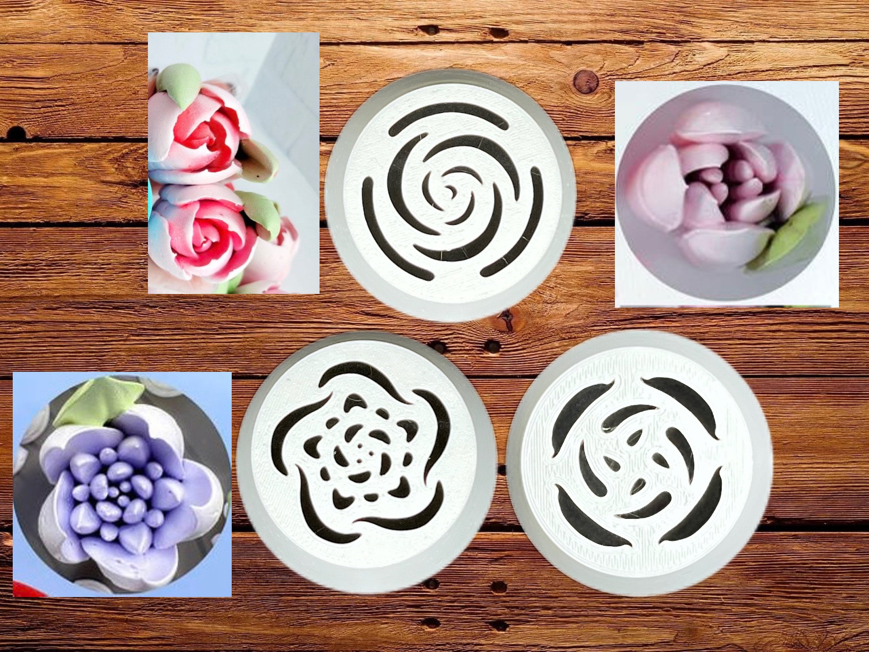 3 Pcs Large Tulip Piping Nozzle Set for Cake Frosting Decorations ...