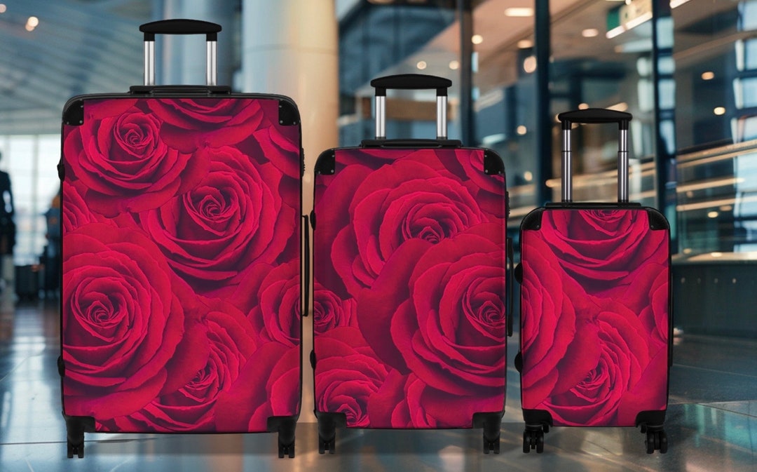 Elegant Floral Travel Suitcase Classy Stylish Baggage Carry-on Catchy ...
