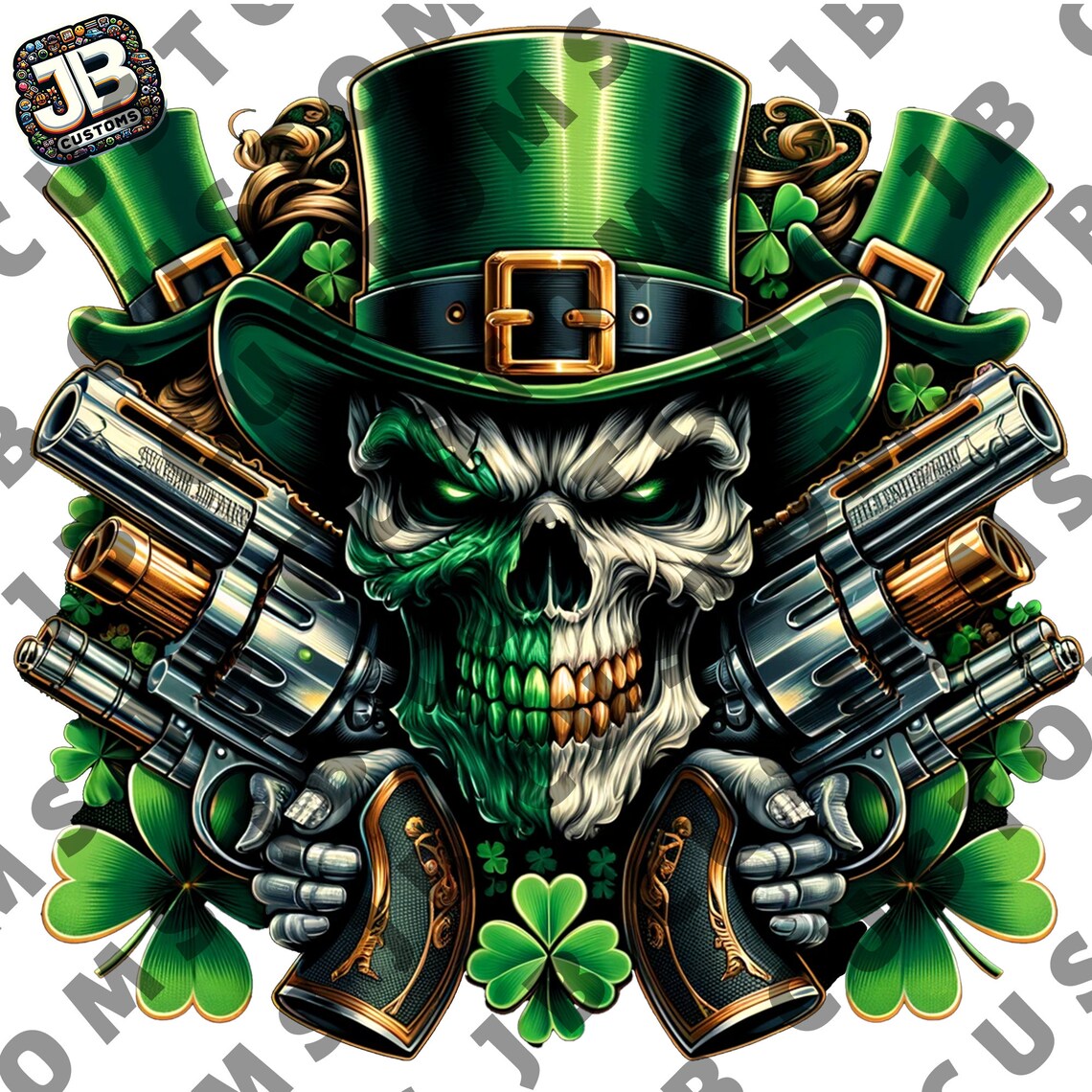 ST PATRICKS Skull PNG Graphic Design Perfect for T Shirt, Sublimation ...
