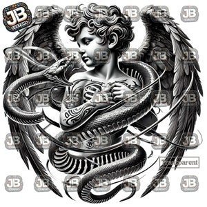 Abstract Angel Serpent | Clip Art | Streetwear Design Perfect for T ...
