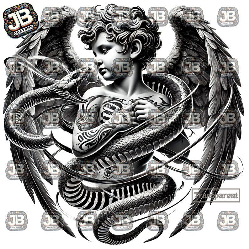 Abstract Angel Serpent | Clip Art | Streetwear Design Perfect for T ...