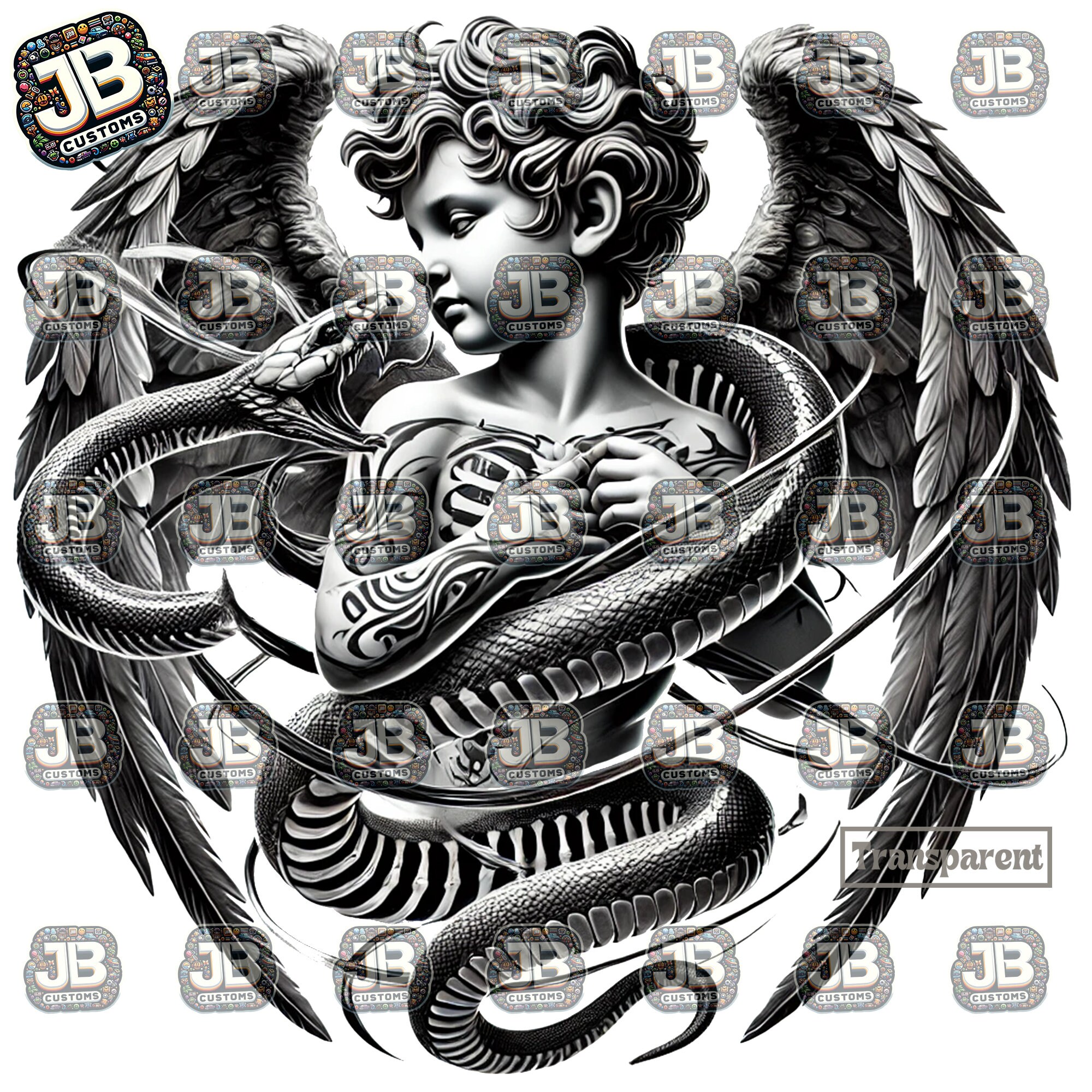 Abstract Angel Serpent | Clip Art | Streetwear Design Perfect for T ...