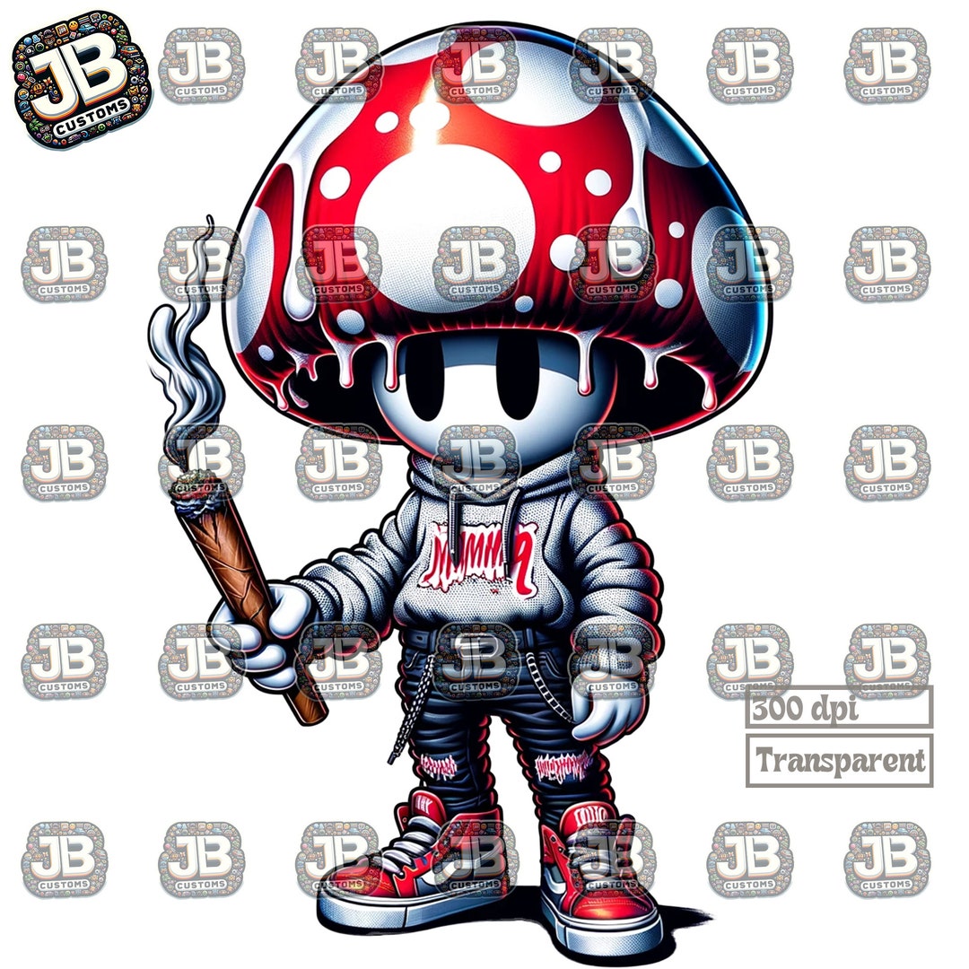 Trippy Mushroom | 420 Weed T Shirt Digital Design for Sublimation DTF ...